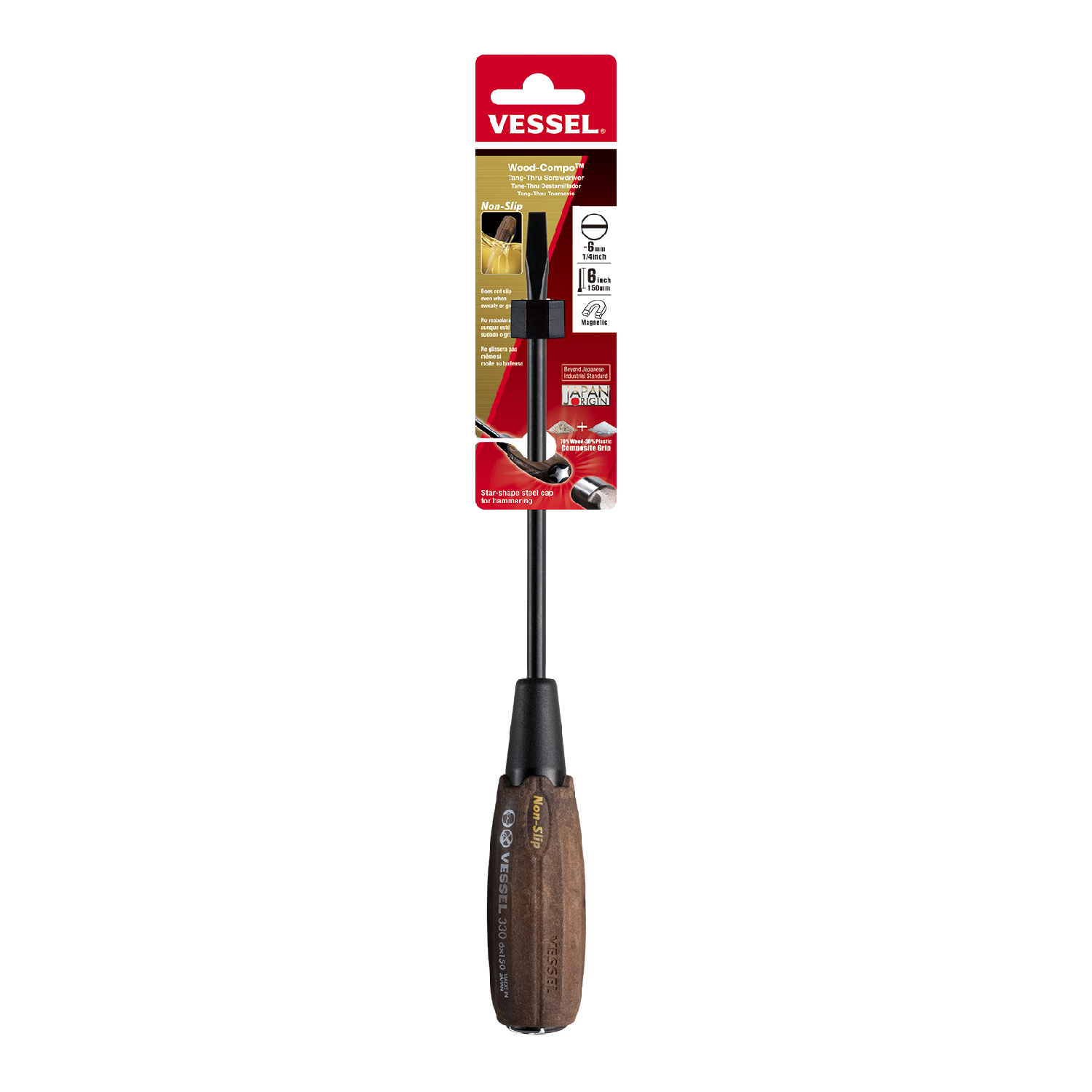 B-330 (-)6X150 Tang-Thru Non Slip Wood Compo S/D | Screwdrivers ...